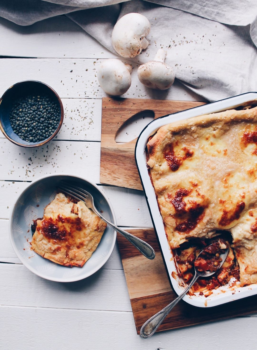 Lasagne végétarienne et sauce bolognaise aux lentilles | Lau à la menthe